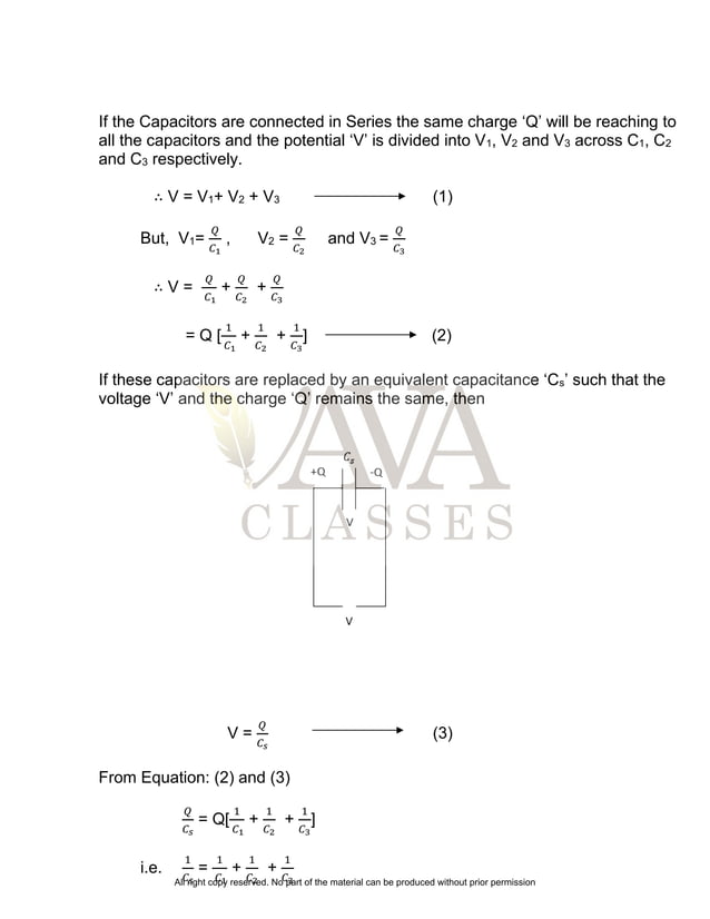 ELECTROSTAT ELECTROSTATIC POTENTIAL AND CAPACITANCE Class 12 Study ...