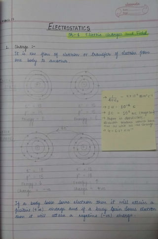 Electrostatic notes | PDF