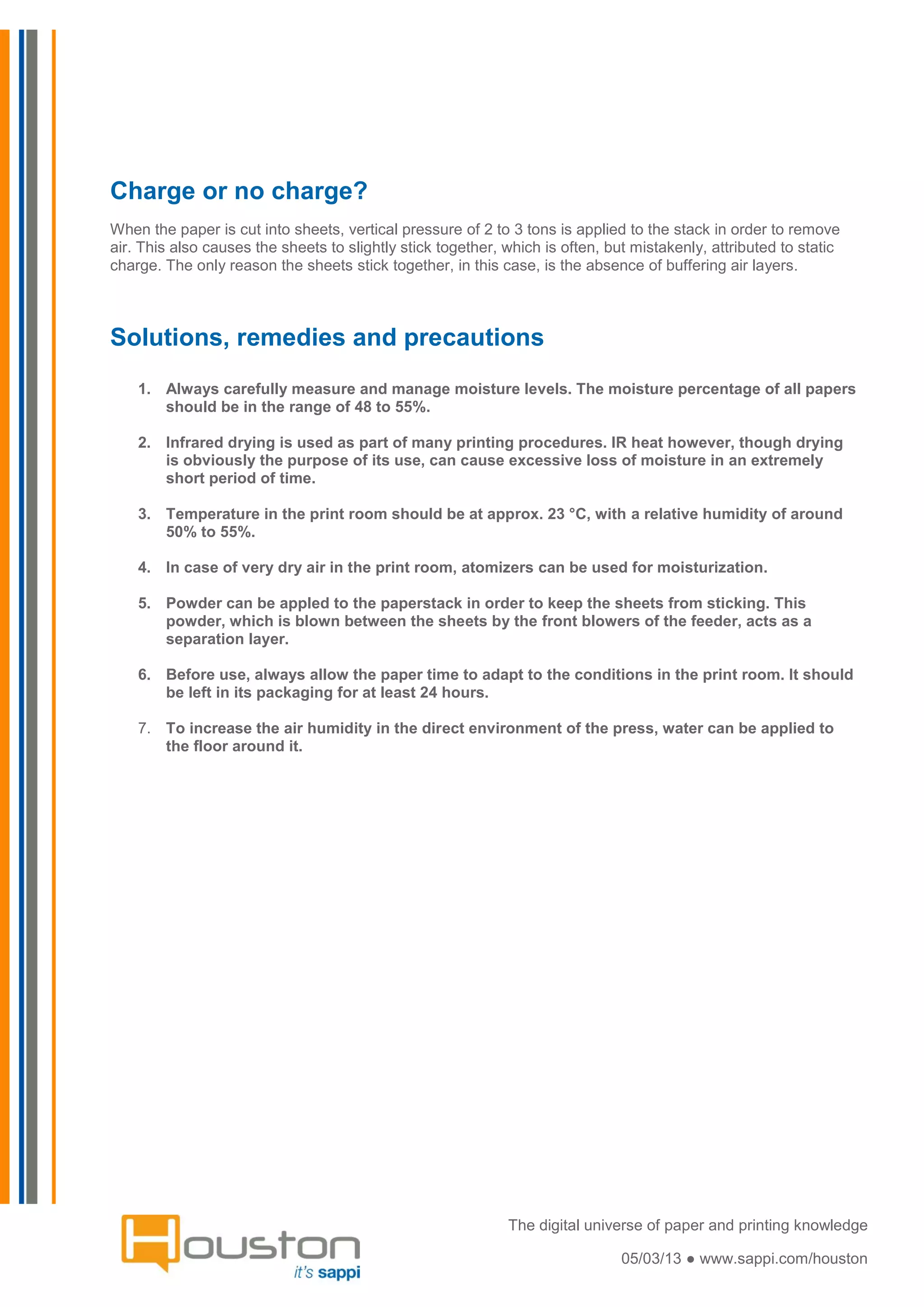 Electrostatic paper charges | PDF