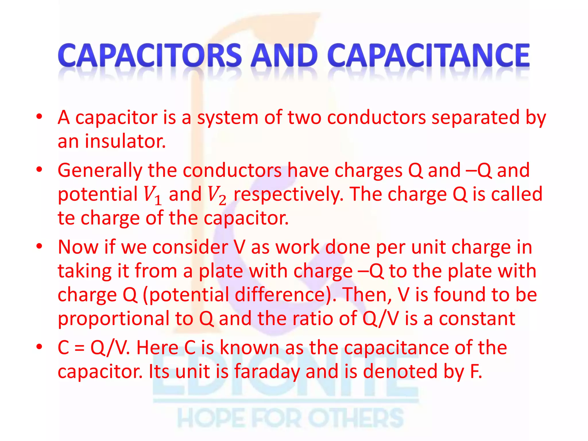 Electrostatic potential and capacitance | PPTX