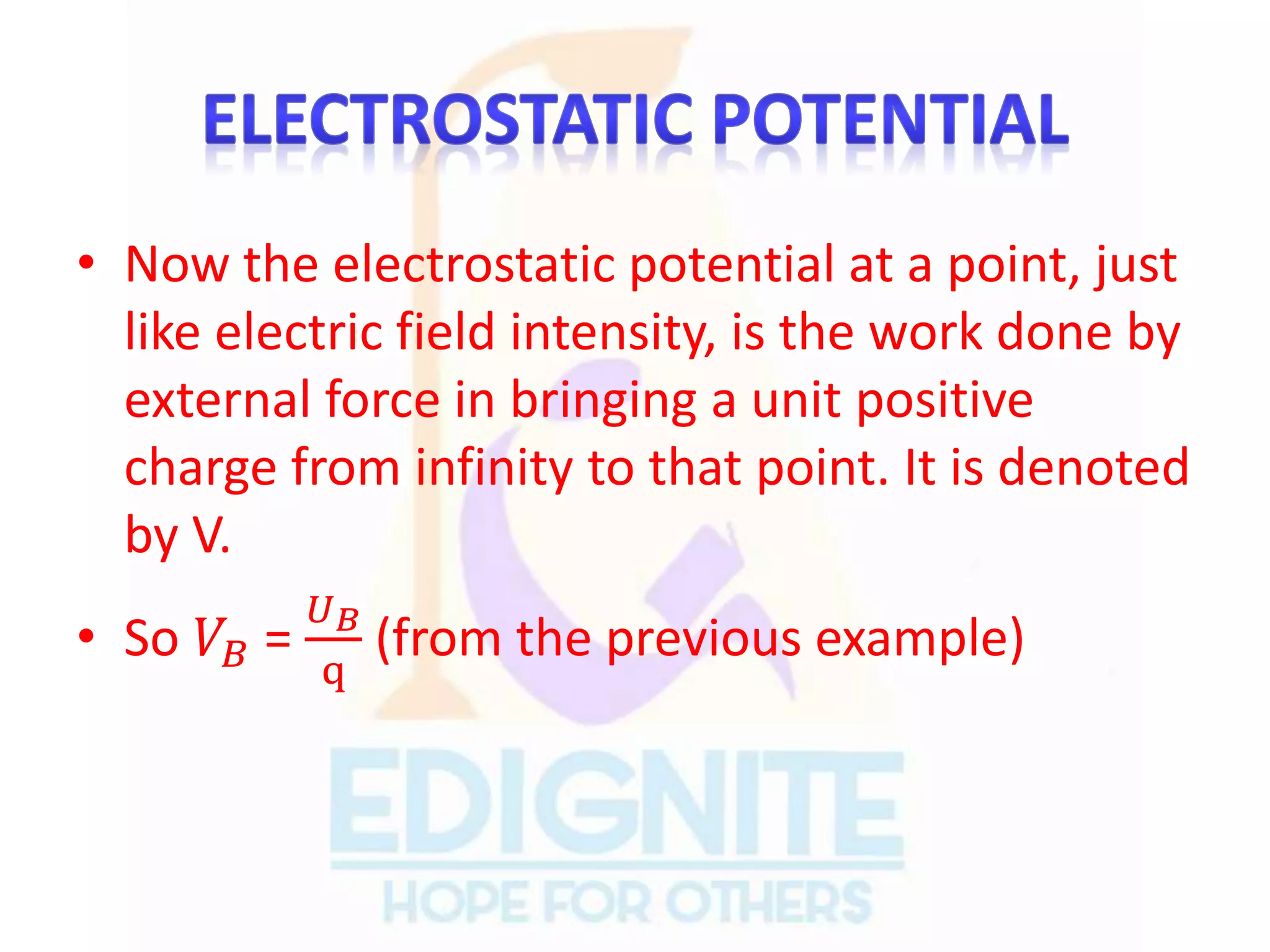 Electrostatic potential and capacitance | PPTX