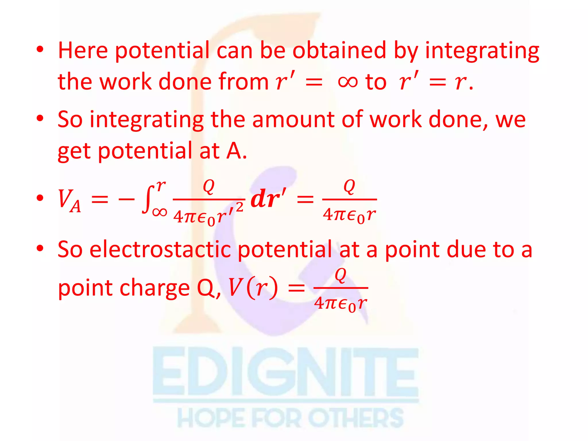 Electrostatic potential and capacitance | PPTX