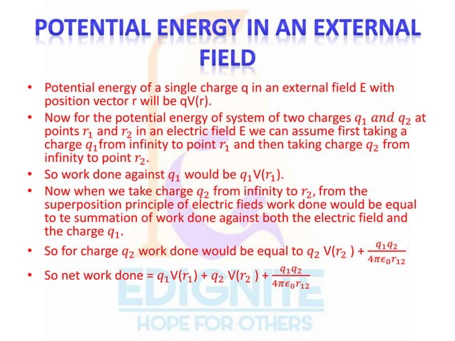 Electrostatic potential and capacitance | PPTX