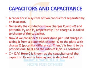 Electrostatic potential and capacitance | PPTX