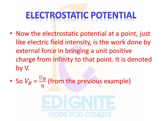 Electrostatic potential and capacitance | PPTX