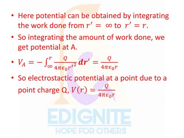 Electrostatic potential and capacitance | PPTX