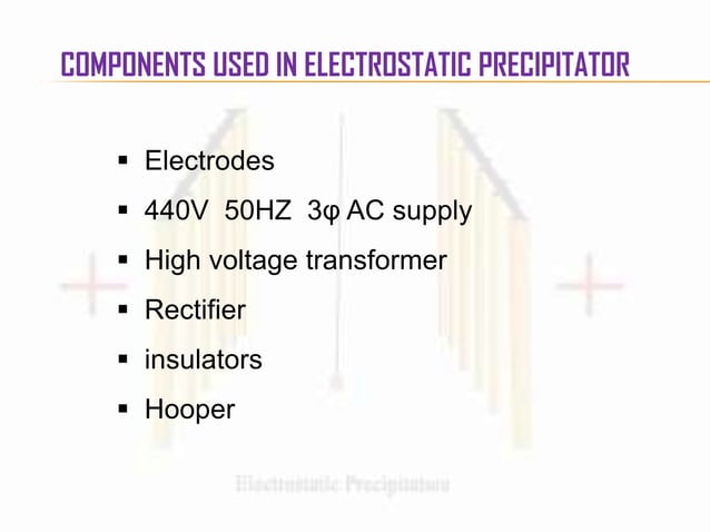 Electrostatic Precipitator Esp Working Function Ppt