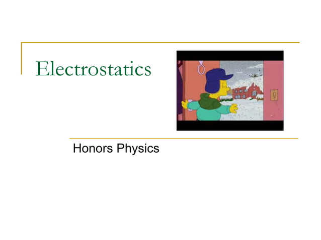 Electrostatics | PPT