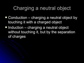 Electrostatics | PPT | Chemistry | Science