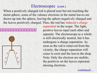 Electrostatics | PPT | Chemistry | Science