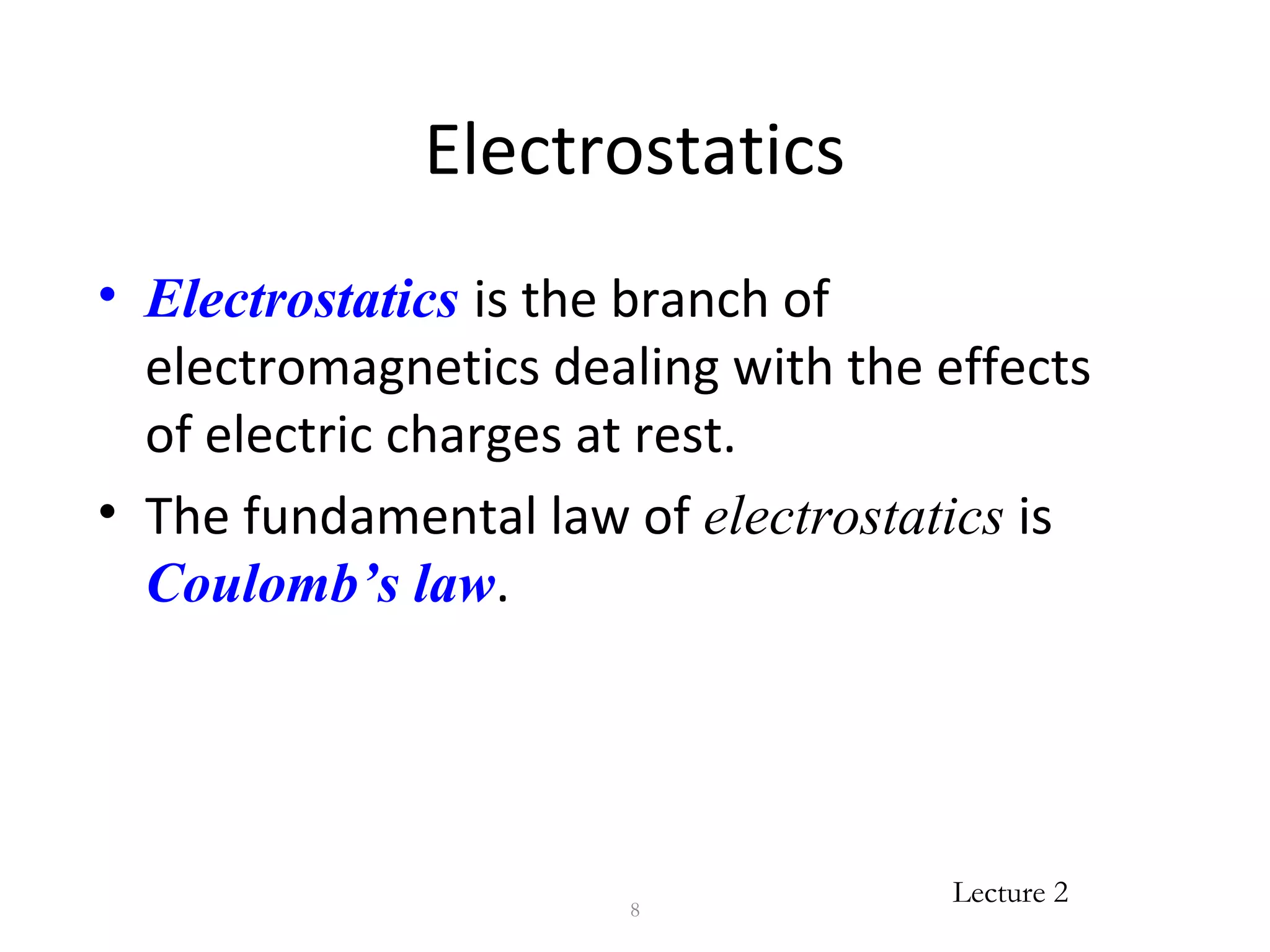 Electrostatics | PPT