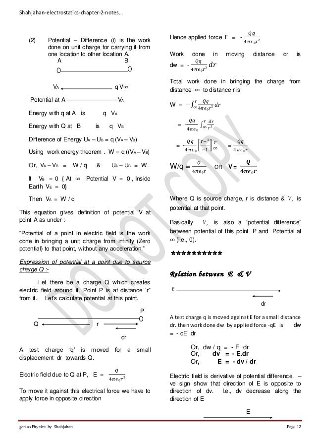 Electrostatics 2-Shahjahan notes