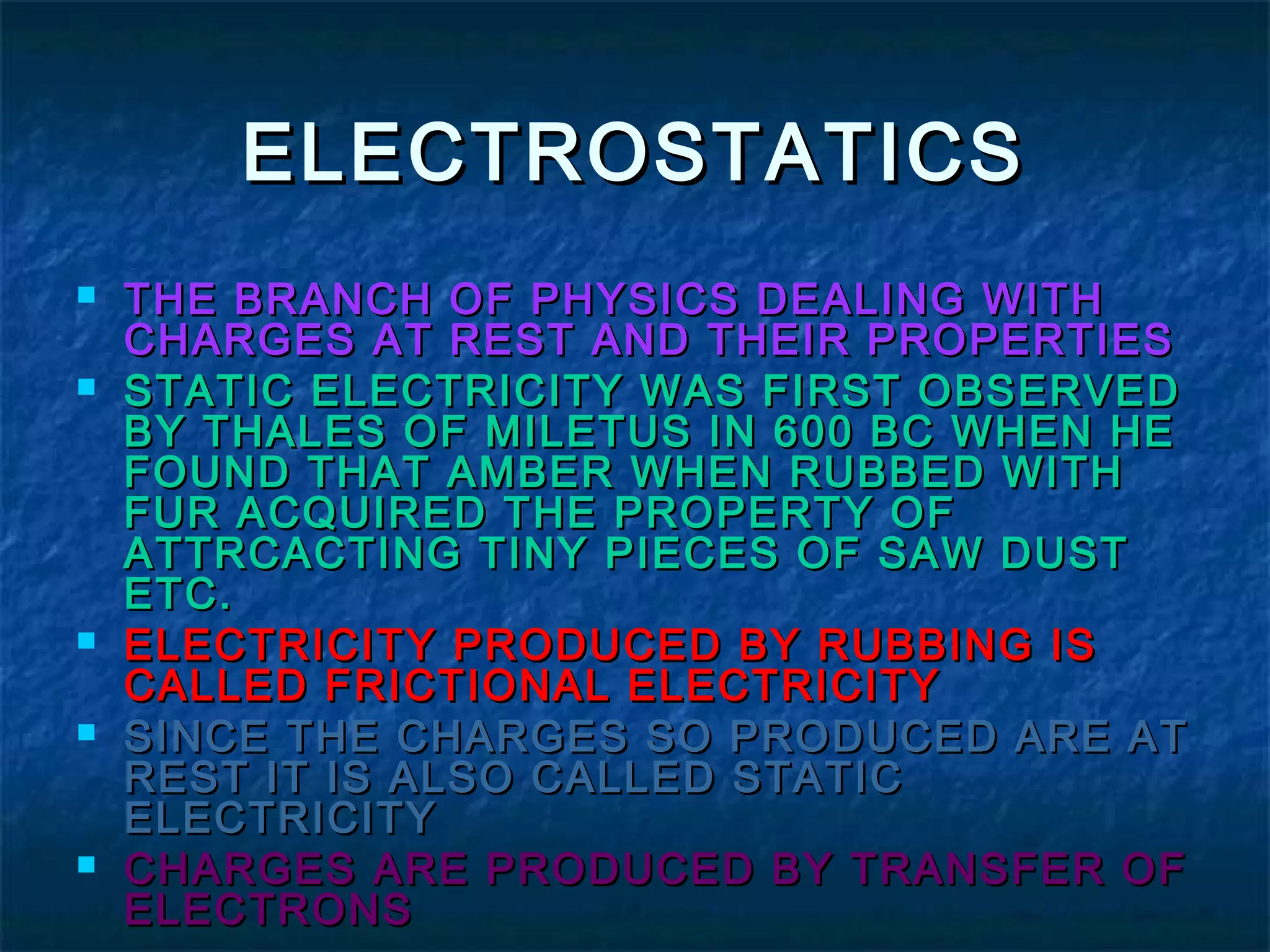 Electrostatics | PPT