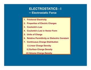 electrostatics.for 2nd year physics pptx | PPTX
