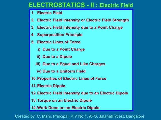 Electrostatics 2 | PPT