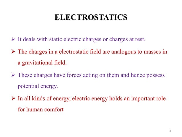 Electrostatics in vacuum | PPTX