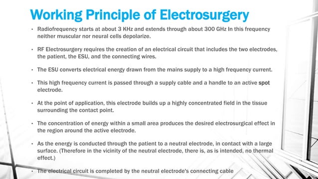 Electrosurgery | PPTX
