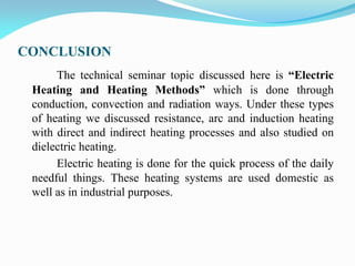 ELECTRIC HEATING AND HEATING METHODS | PDF