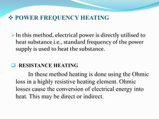 ELECTRIC HEATING AND HEATING METHODS | PDF