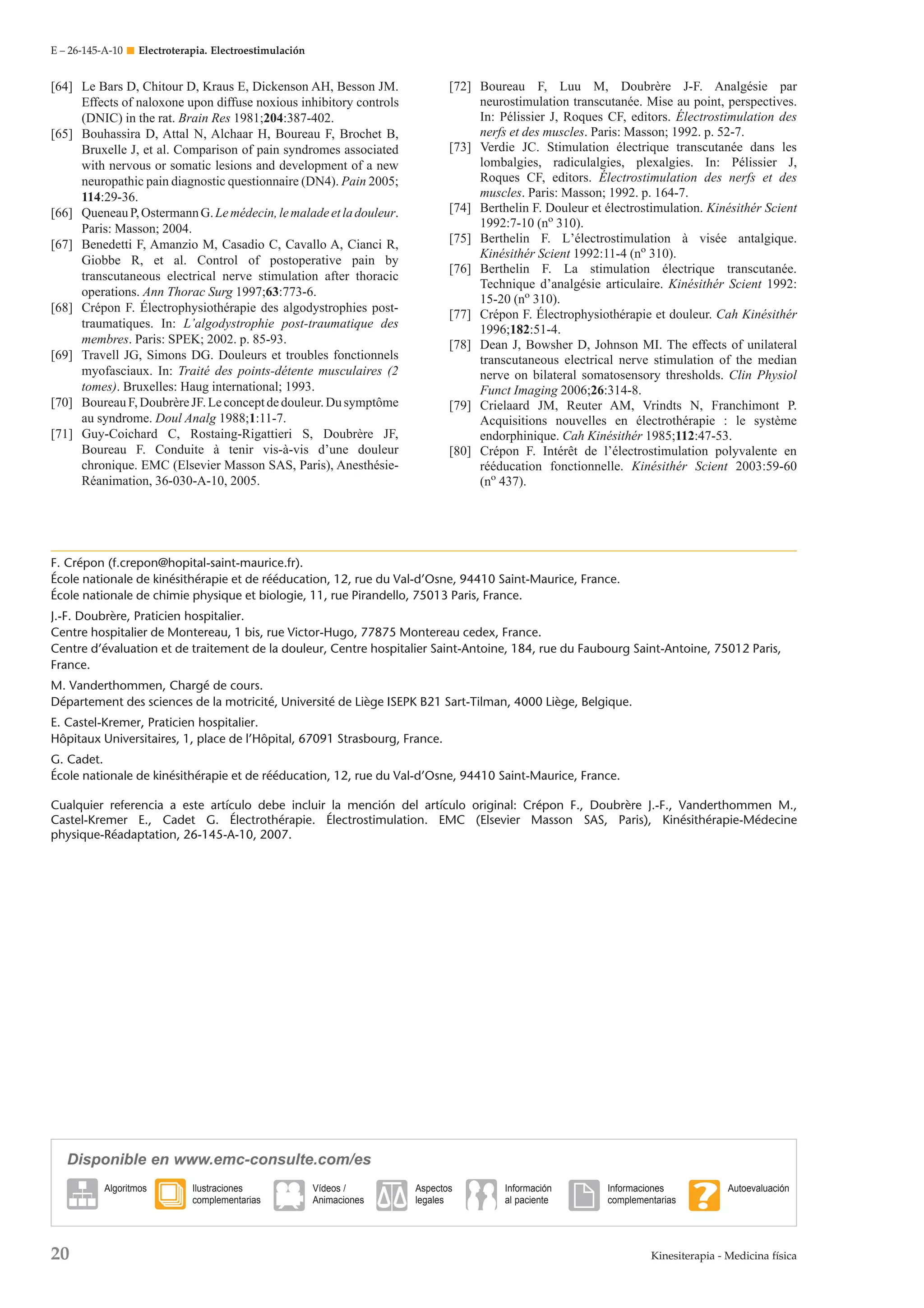 Electroterapia. electroestimulación | PDF