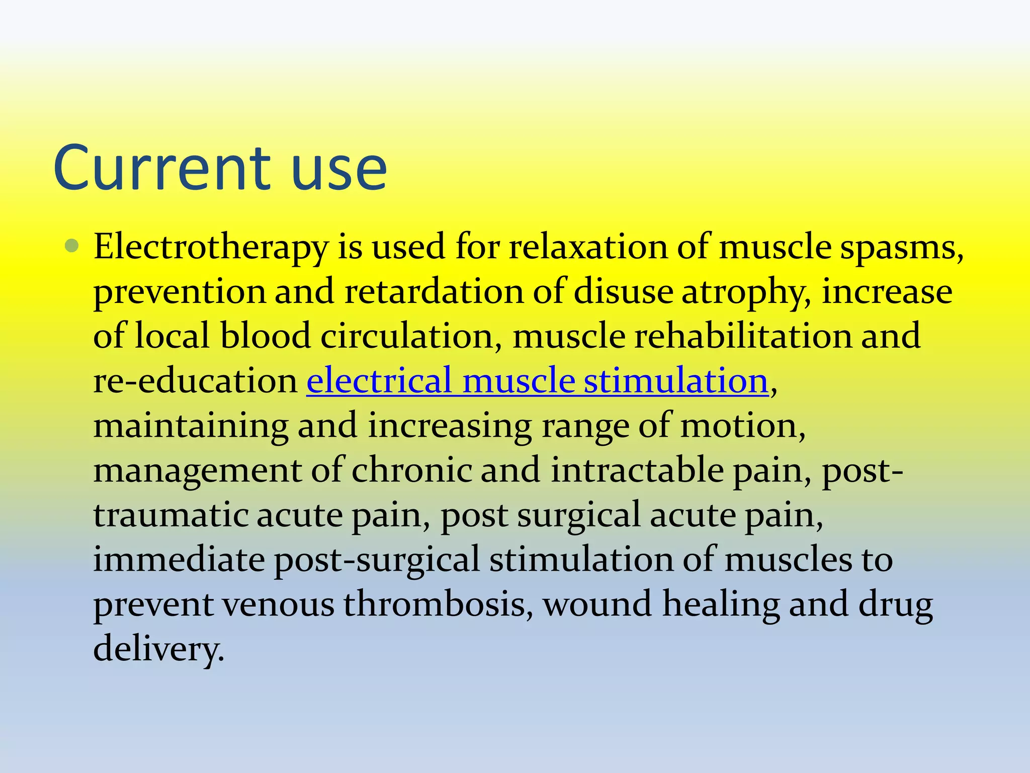 Electrotherapy PPT Generic | PPT