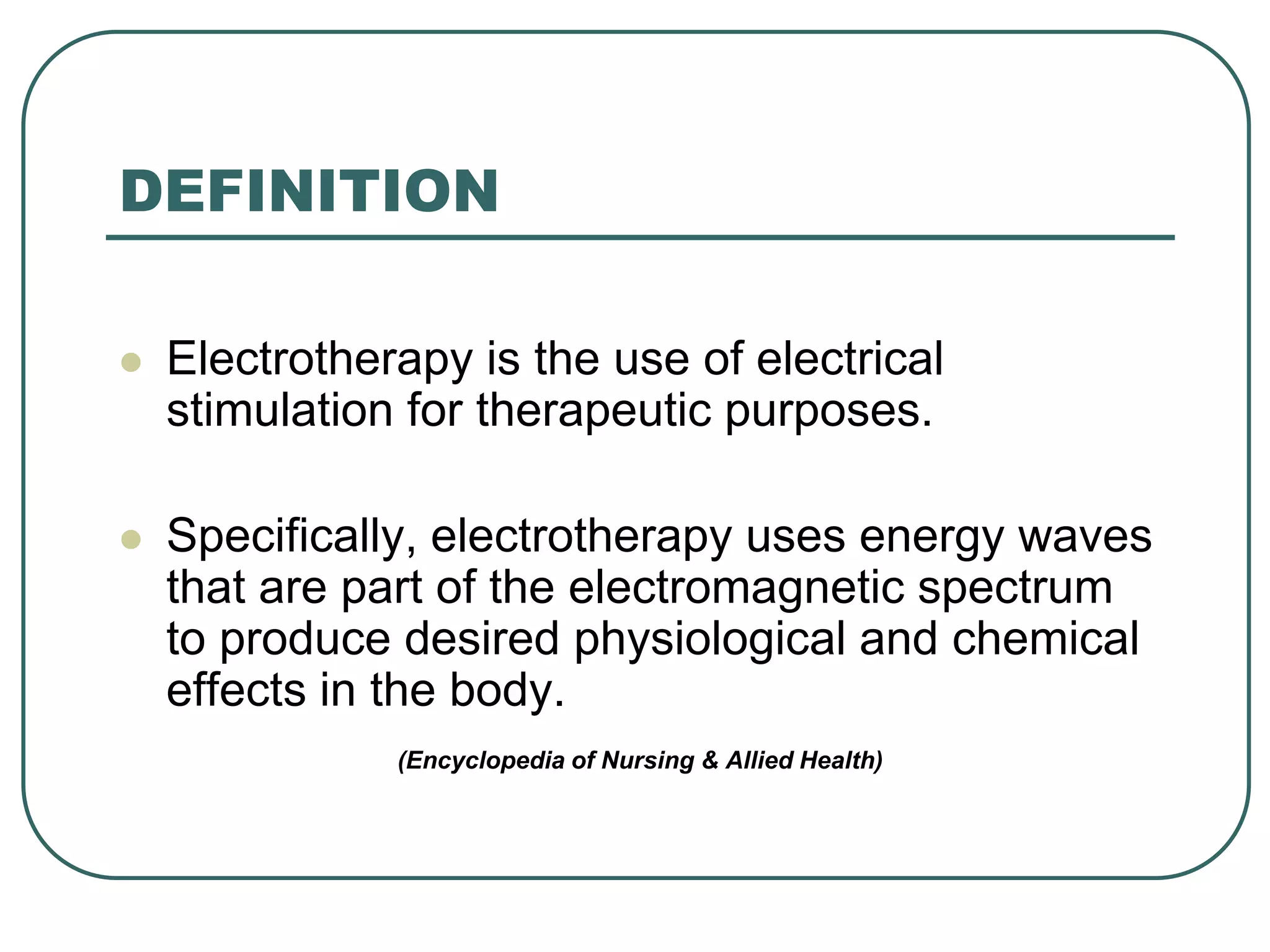 Basics of Electrotherapy | PPT