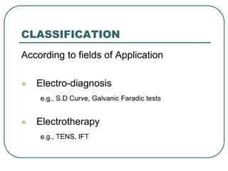 Basics of Electrotherapy | PPT