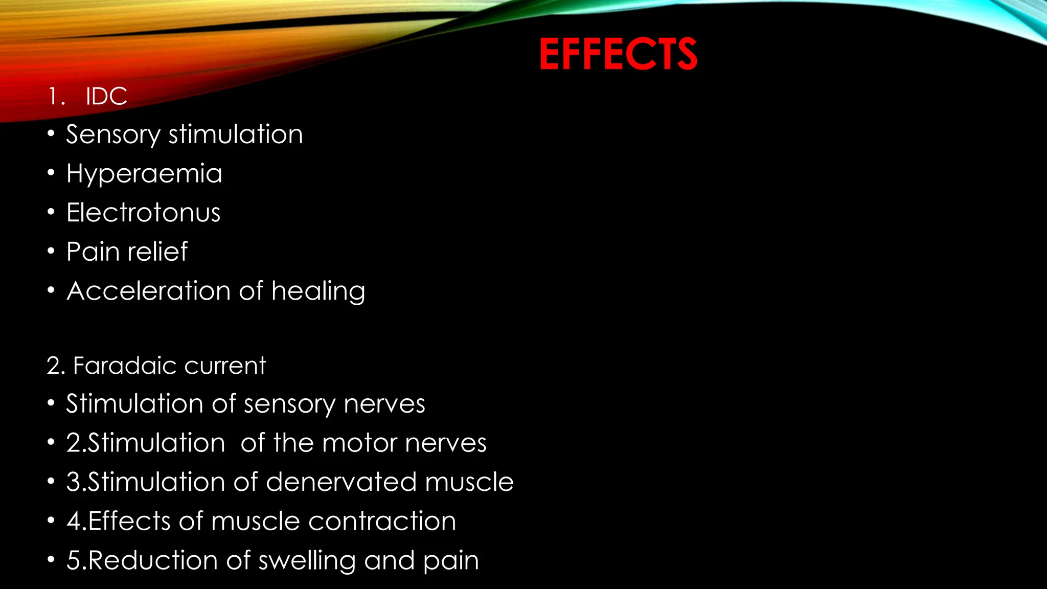 electrotherapy currents for physiotherapy motalities | PPTX