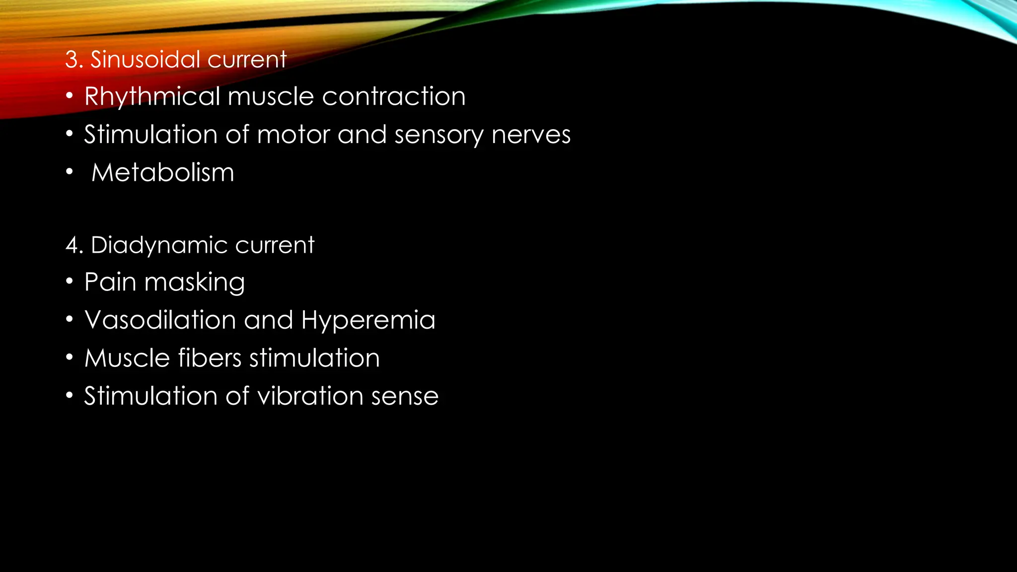 electrotherapy currents for physiotherapy motalities | PPTX