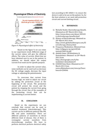 Electrotherapy supplied rectangular current waveform generation type fm ...