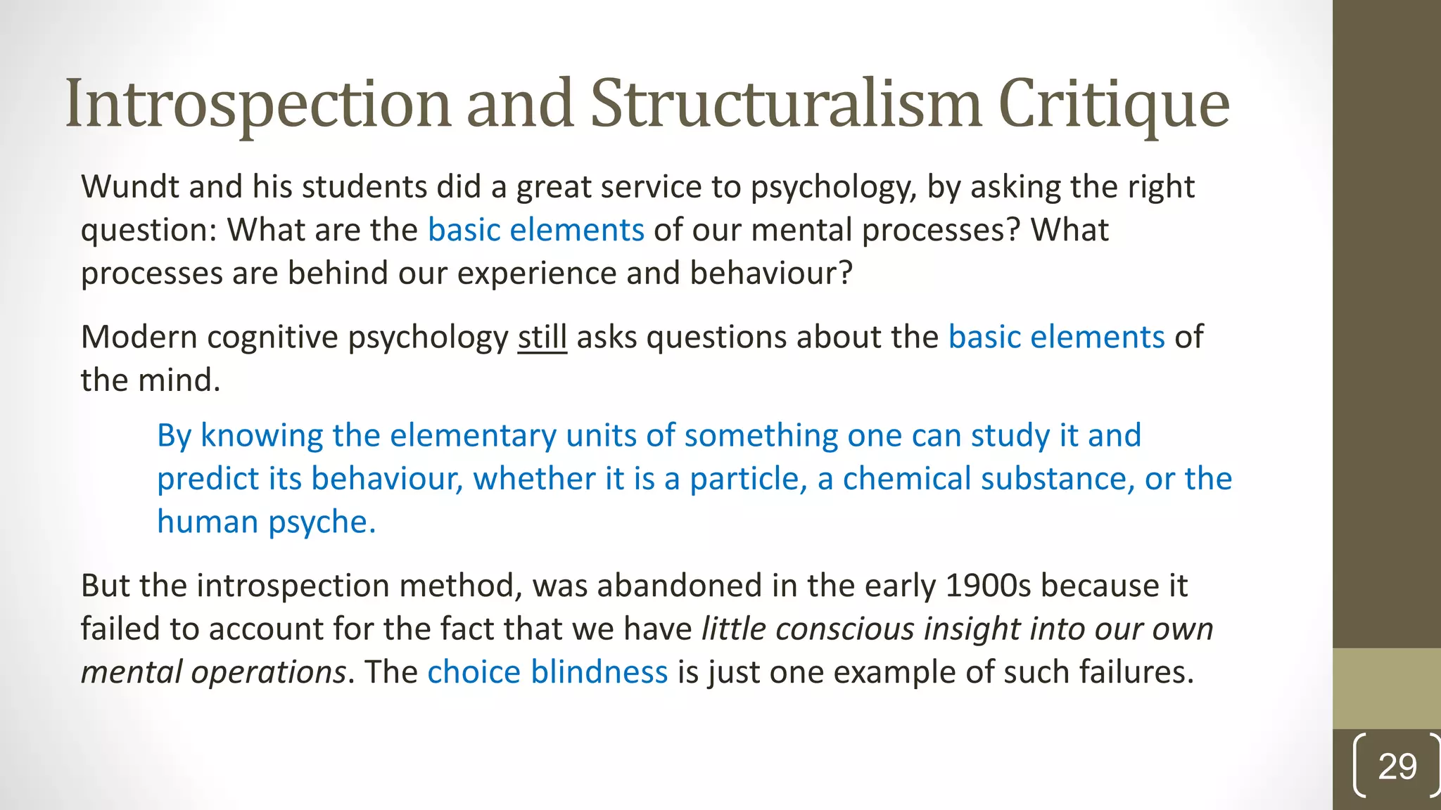 E lecture Cognitive Psychology: Then and Now | PPTX