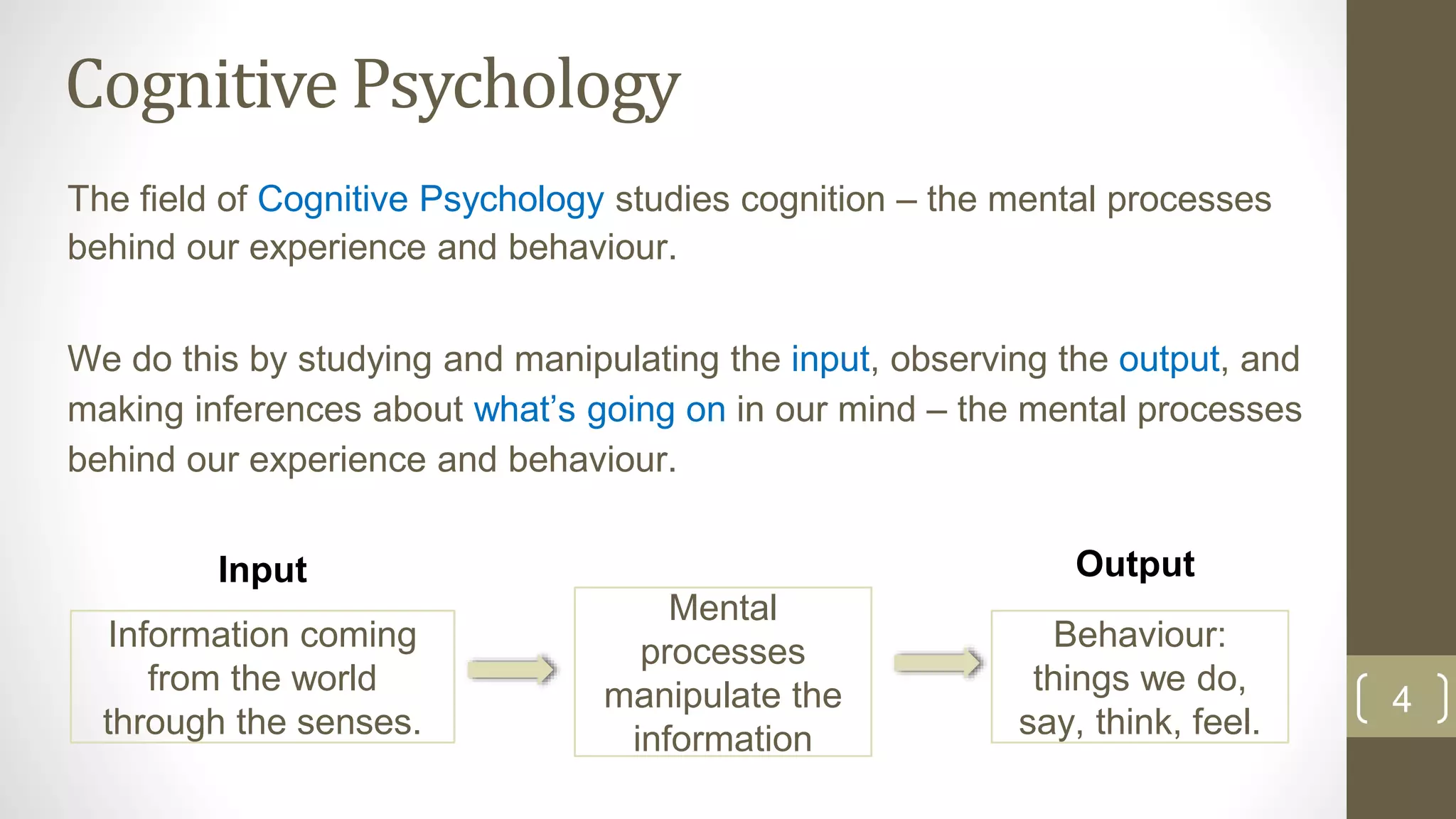 E lecture Cognitive Psychology: Then and Now | PPTX