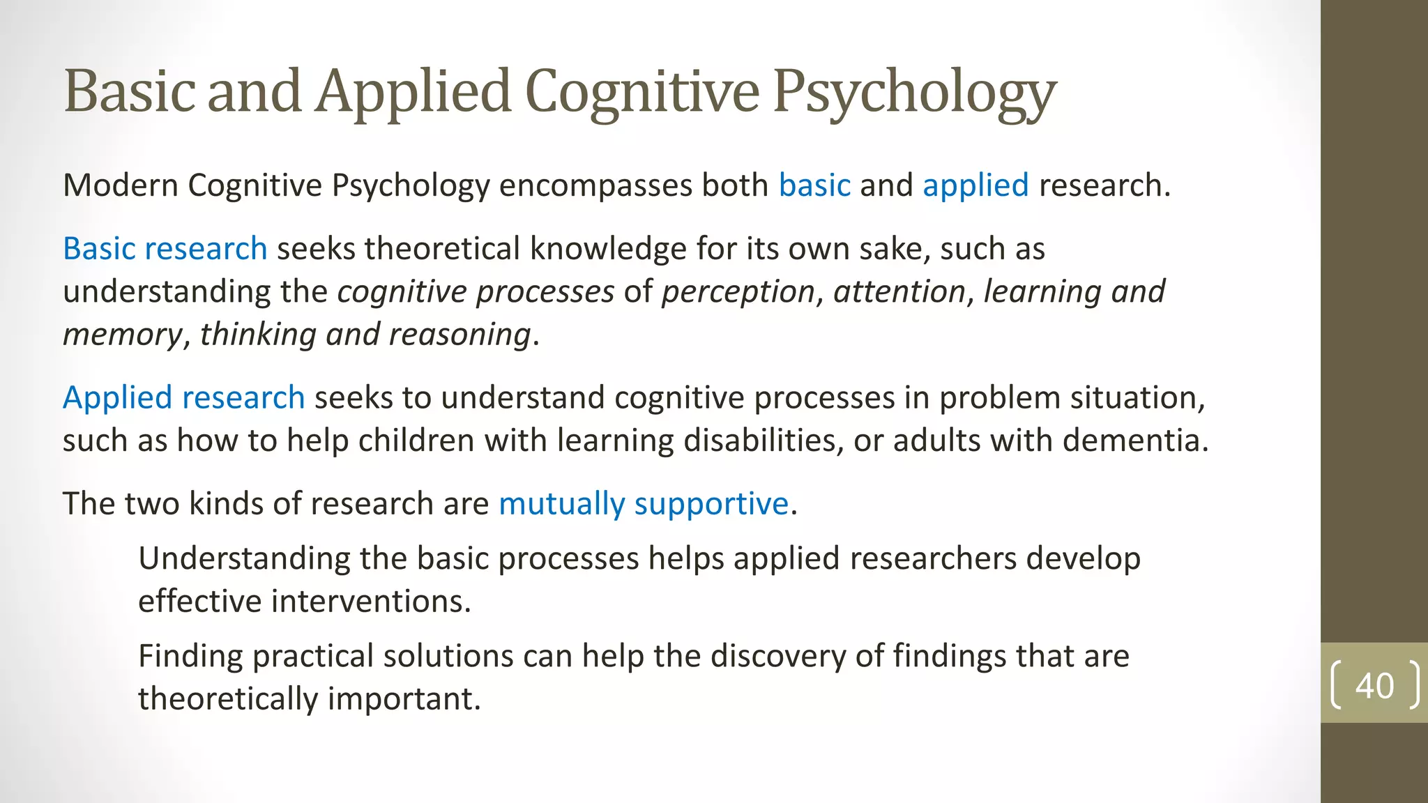 E lecture Cognitive Psychology: Then and Now | PPTX | Chemistry | Science