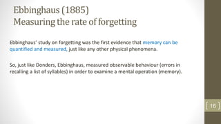 E lecture Cognitive Psychology: Then and Now | PPTX