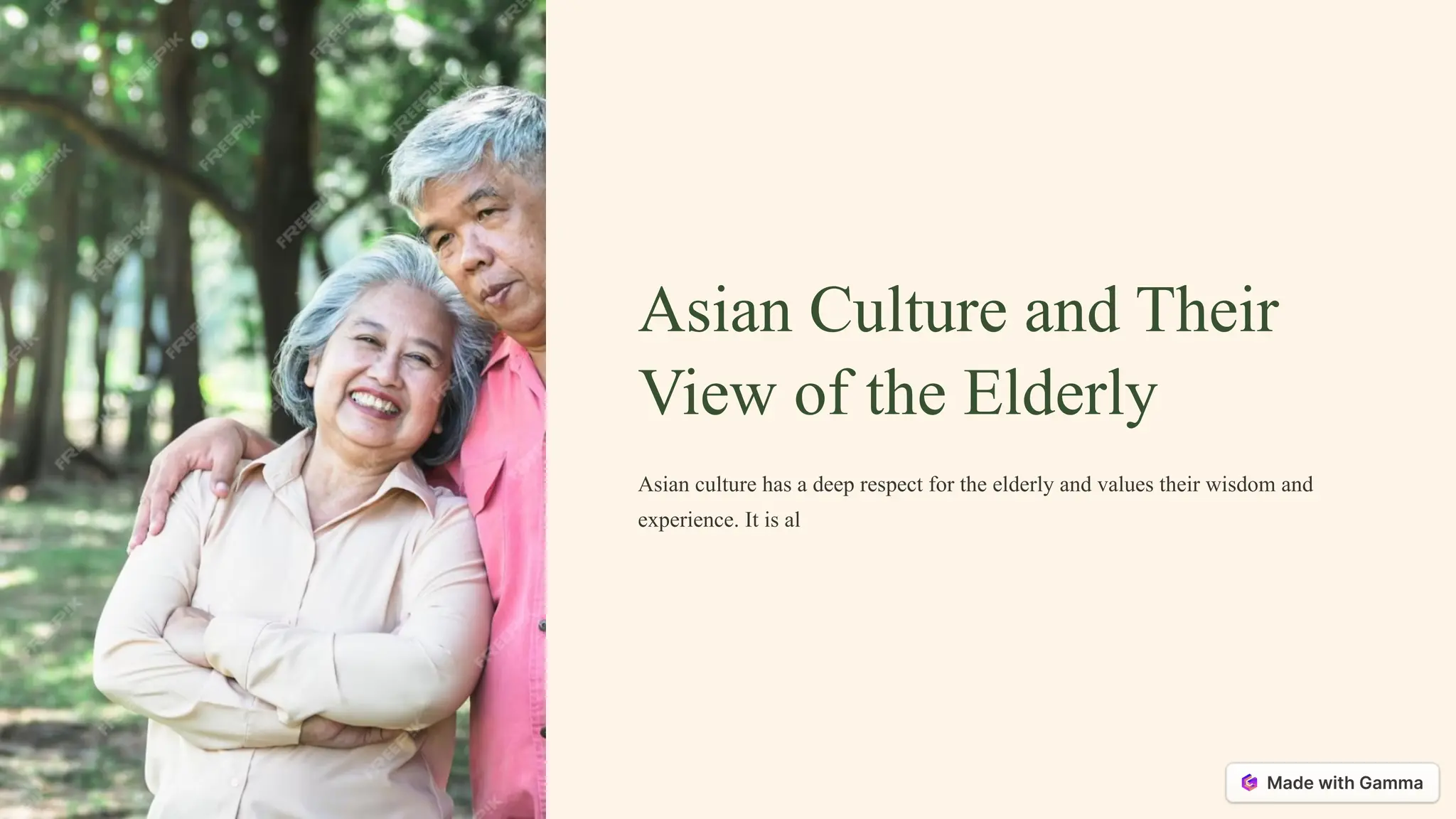 How other cultures see the elderly people | PPTX