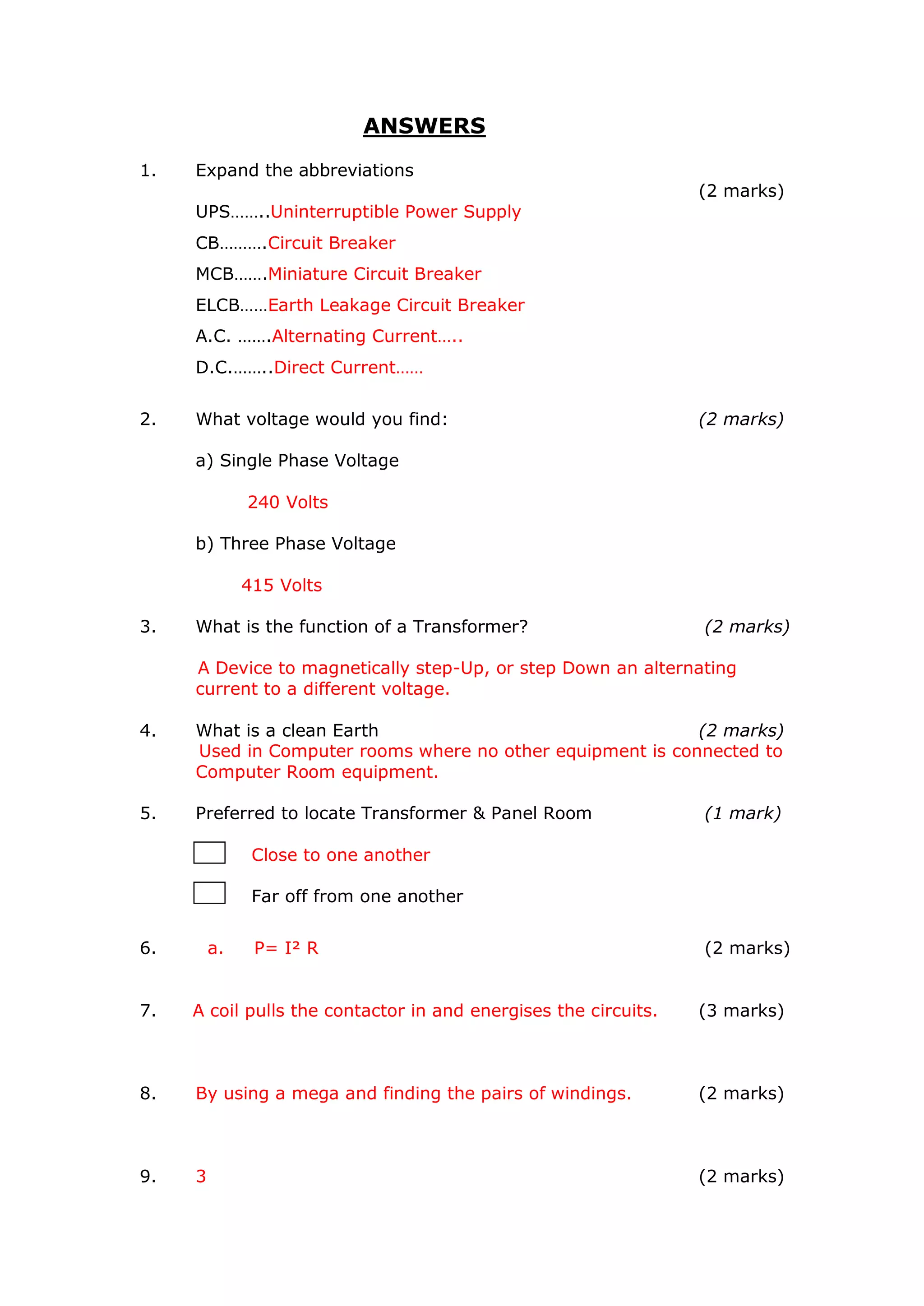 Ele exam part i sep 2006 | PDF