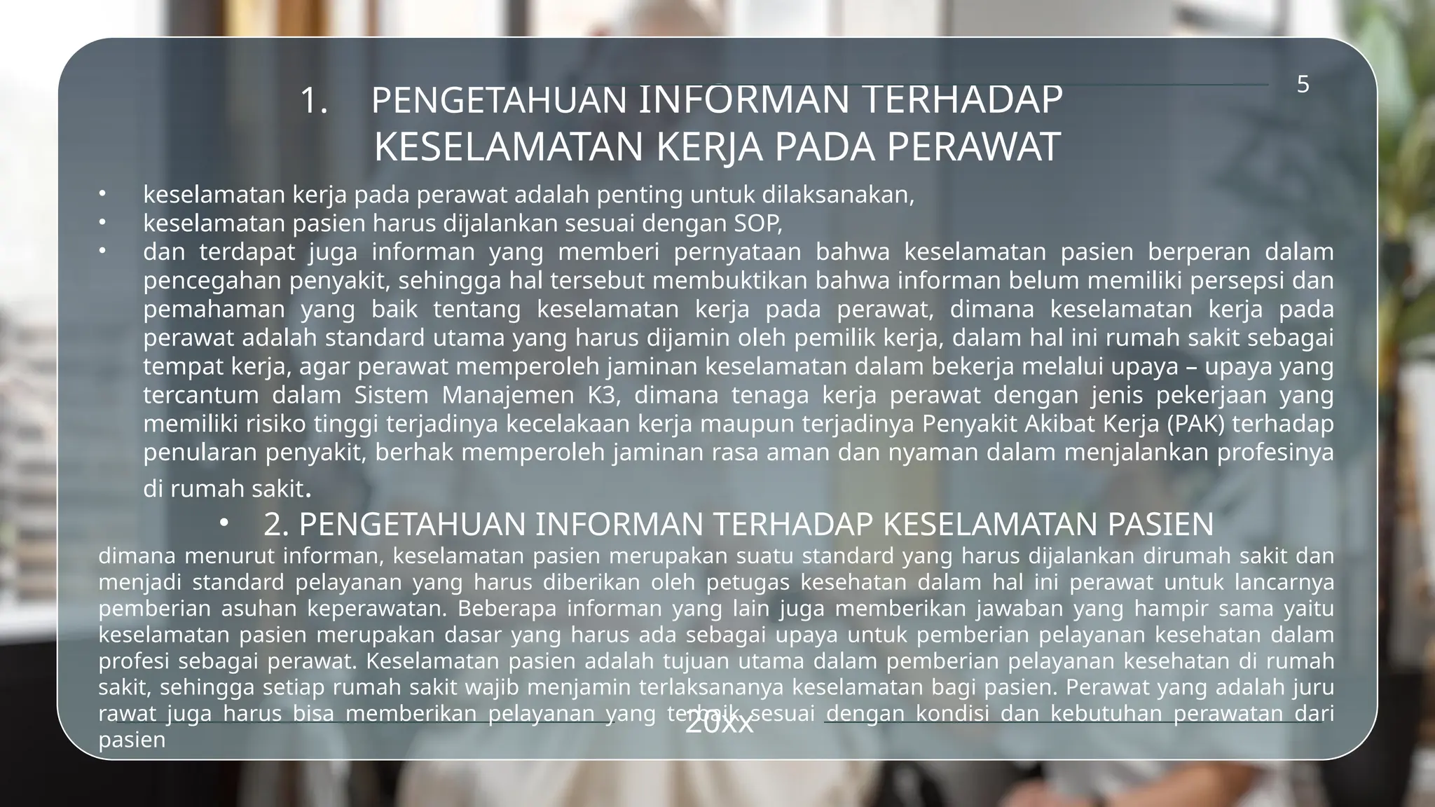 Presepsi mahasiswa tentang keselamatan dan kesehatan kerja | PPTX