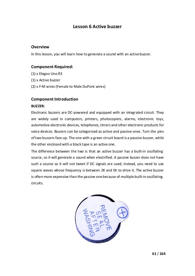 Elegoo Super Starter Kit for UNO V1.0.2017.7.9.pdf | Consumer ...