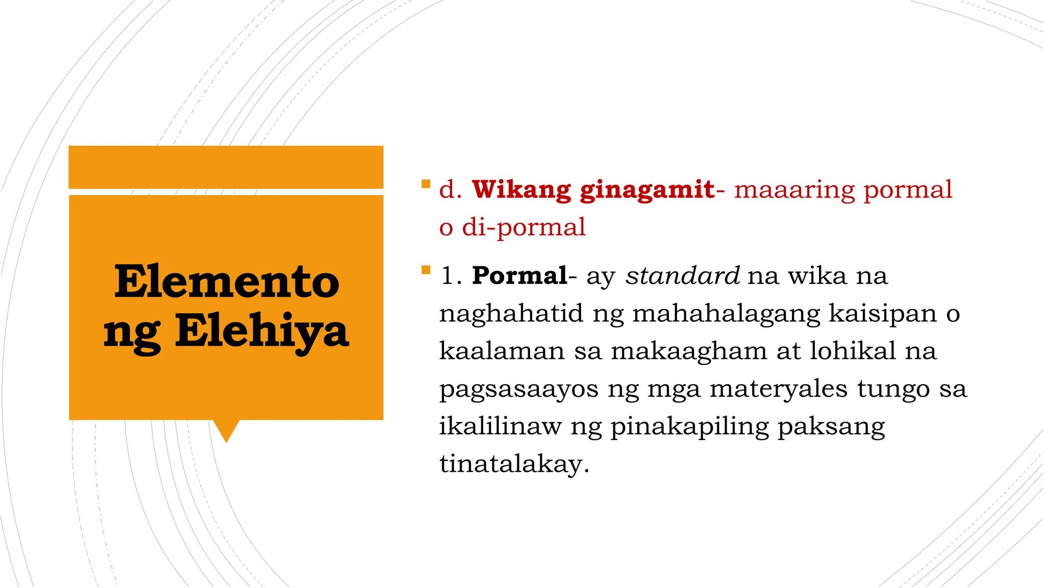 ELEHIYA, Kahulugan at mga Elemento 9 nito | PPTX