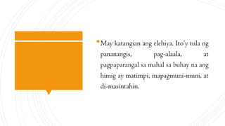 ELEHIYA, Kahulugan at mga Elemento 9 nito | PPTX