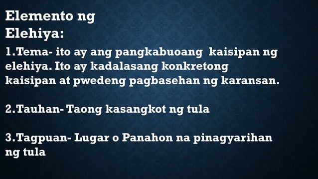 elehiya at an elemento ng elehiya .pptx