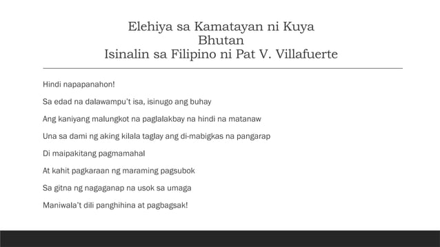 Elehiya sa Kamatayan ni Kuya ni John Paul Chico | PPT