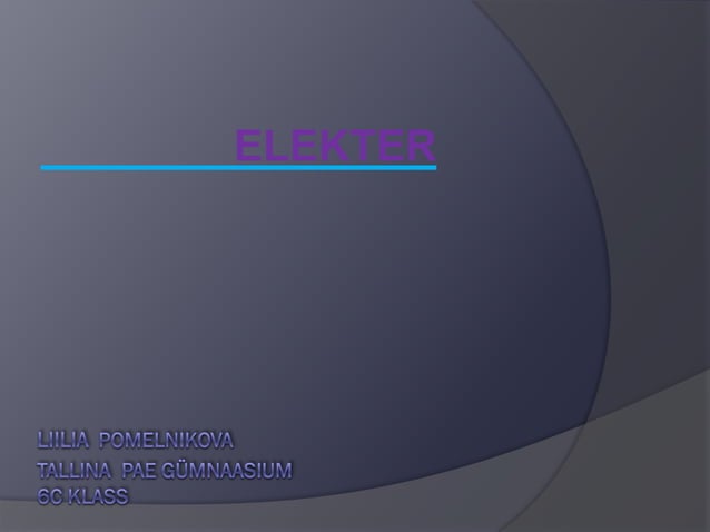 Elekter (2) | PPTX