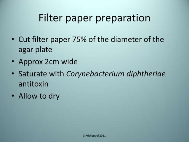 Elek test | PPTX | Medical Tests | Medical Health