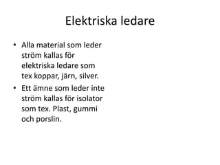 Elektricitet och magnetism power point | PPT