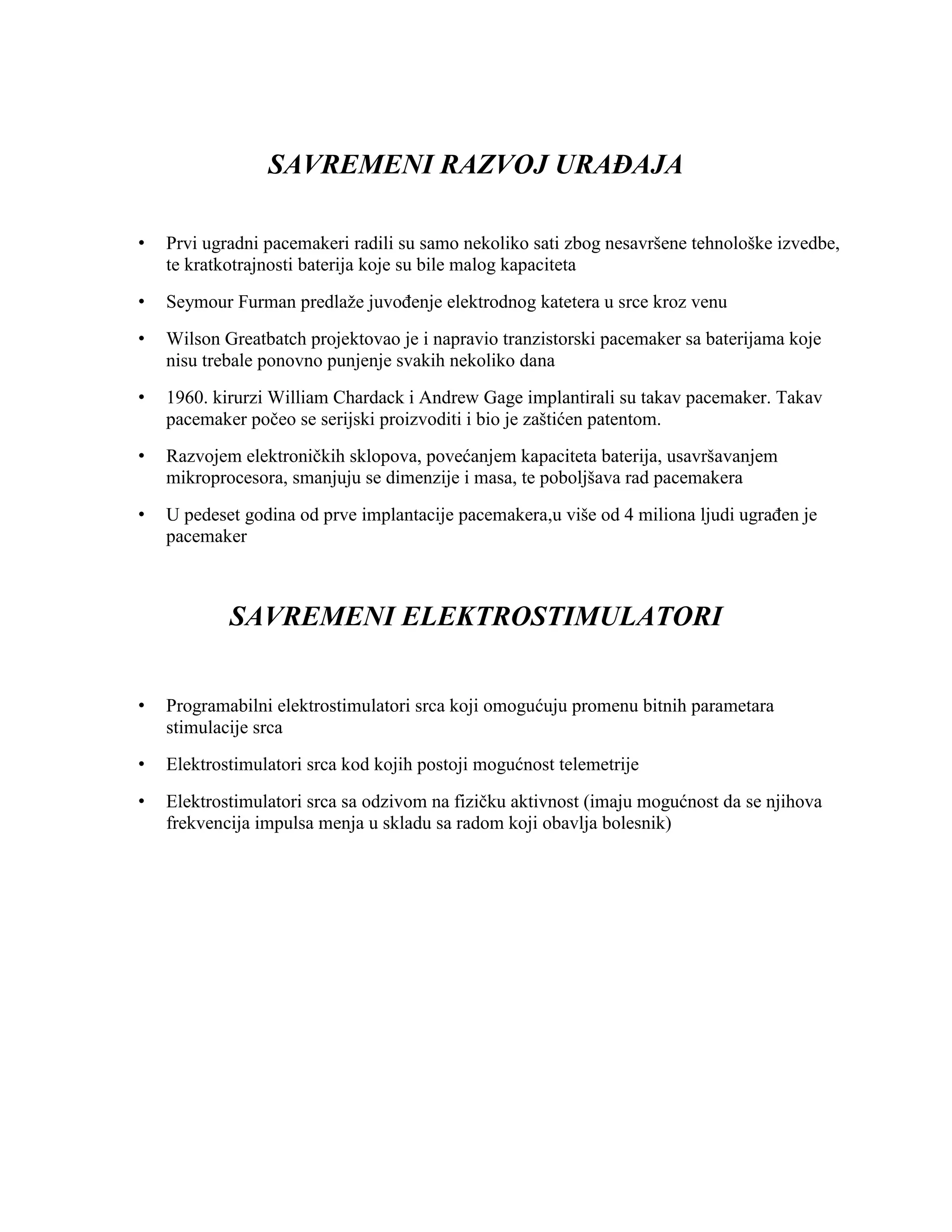 Elektricna stimulacija srca | DOCX