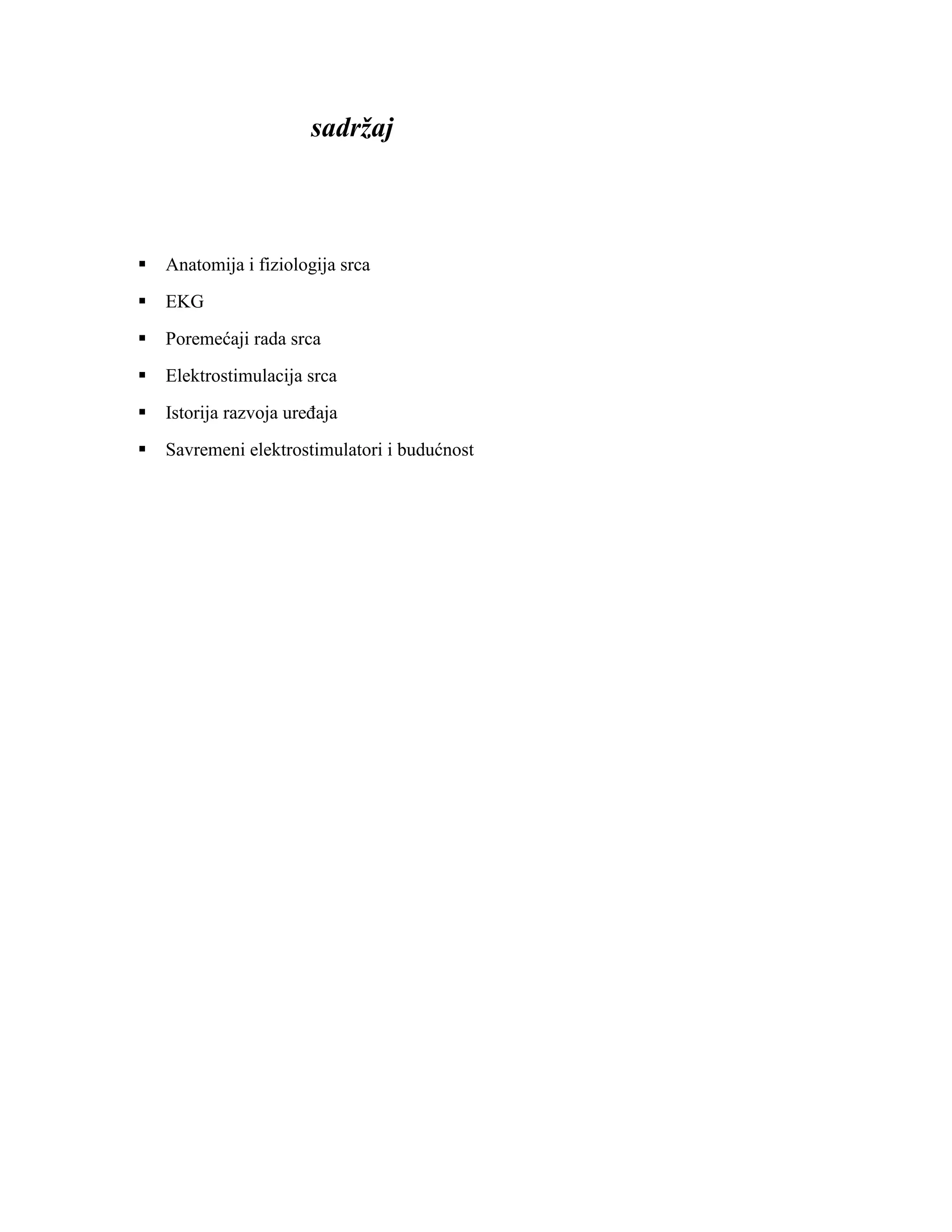 Elektricna stimulacija srca | DOCX