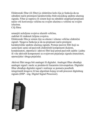 Elektricni filtri | DOC