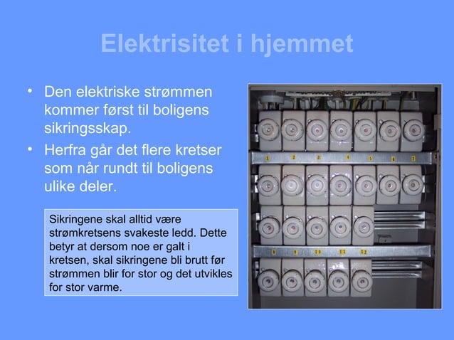 Elektrisitet i hjemmet | PPT