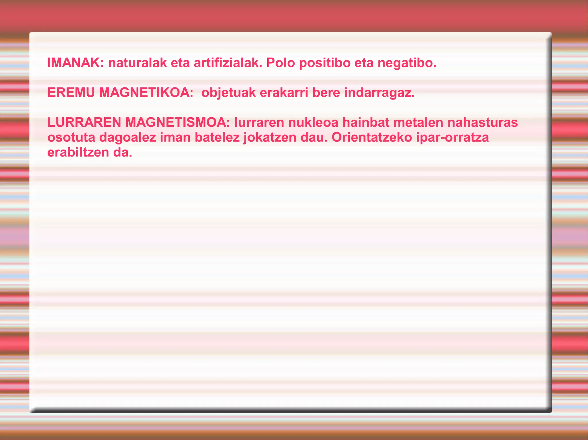 Elektrizitatea eta magnetismoa | PPT